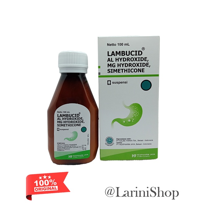 Jual LAMBUCID SUSPENSI 100 ML/60 ML MEREDAKAN GEJALA SKAIT MAAG ...