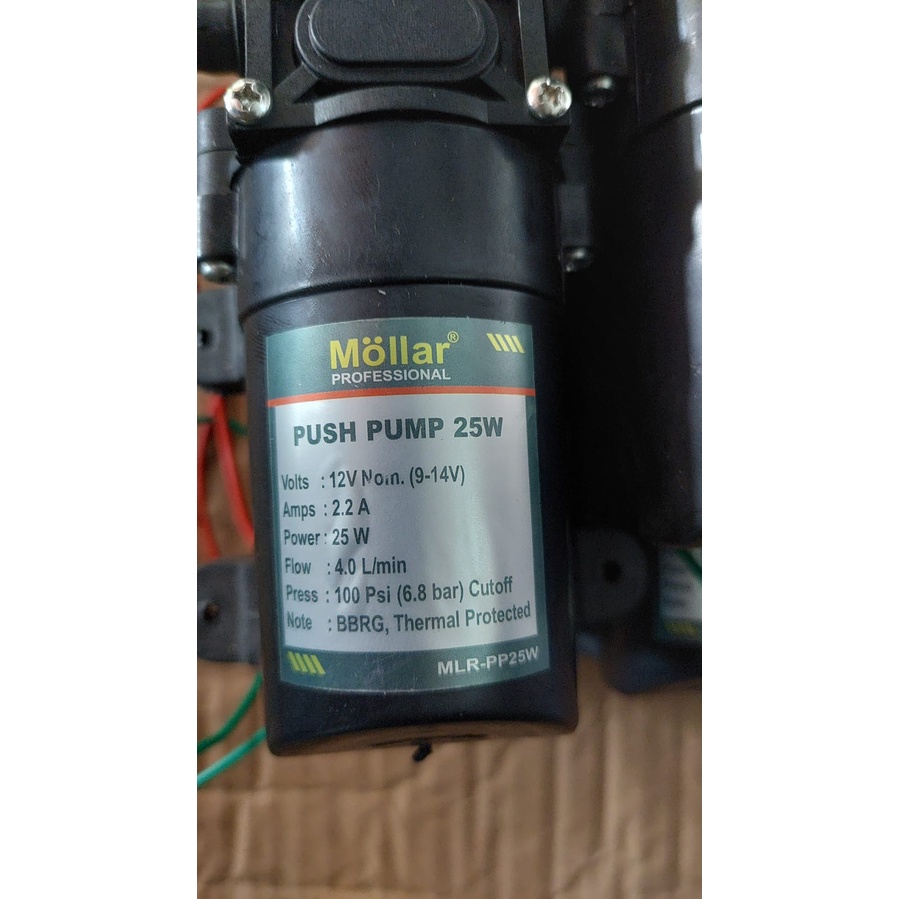 Jual Mollar PP25W Pompa Air mini DC 12 Volt Push Pump 25 watt ...