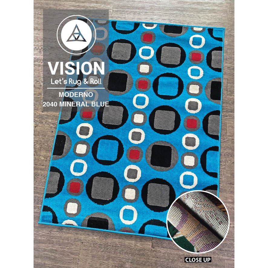 Jual Karpet Moderno 115 x 155 cm 2040 Mineral Blue | Shopee Indonesia