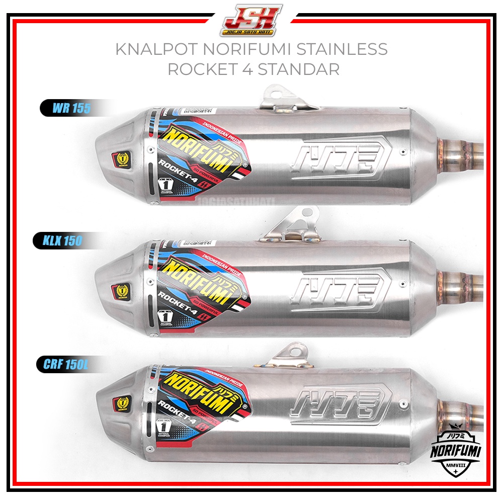 Jual Knalpot Norifumi Rocket 4 Stainless Titanium Standard Bore Up ...