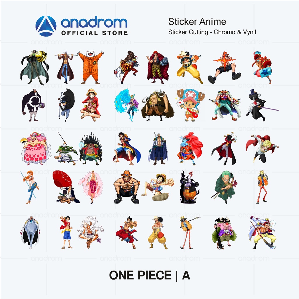 Jual Stiker Anime One Piece | Sticker Chibi | One Piece Anime Sticker ...