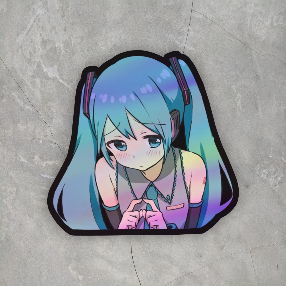 Jual Sticker Hatsune Miku Hologram sticker case hp & laptop Ukuran +- 7 ...