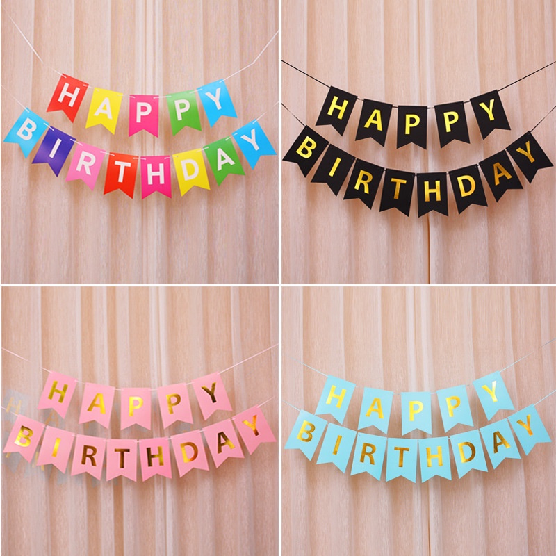 Jual Banner Happy Birthday Flag Segi lima | Shopee Indonesia