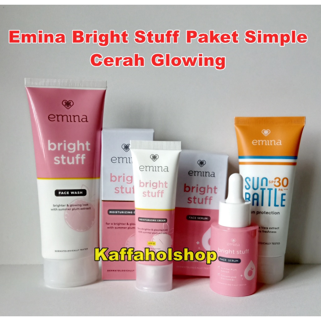 Jual Satu Paket Emina Lengkap Glowing Simple 4pcs (Face Wash+Serum ...