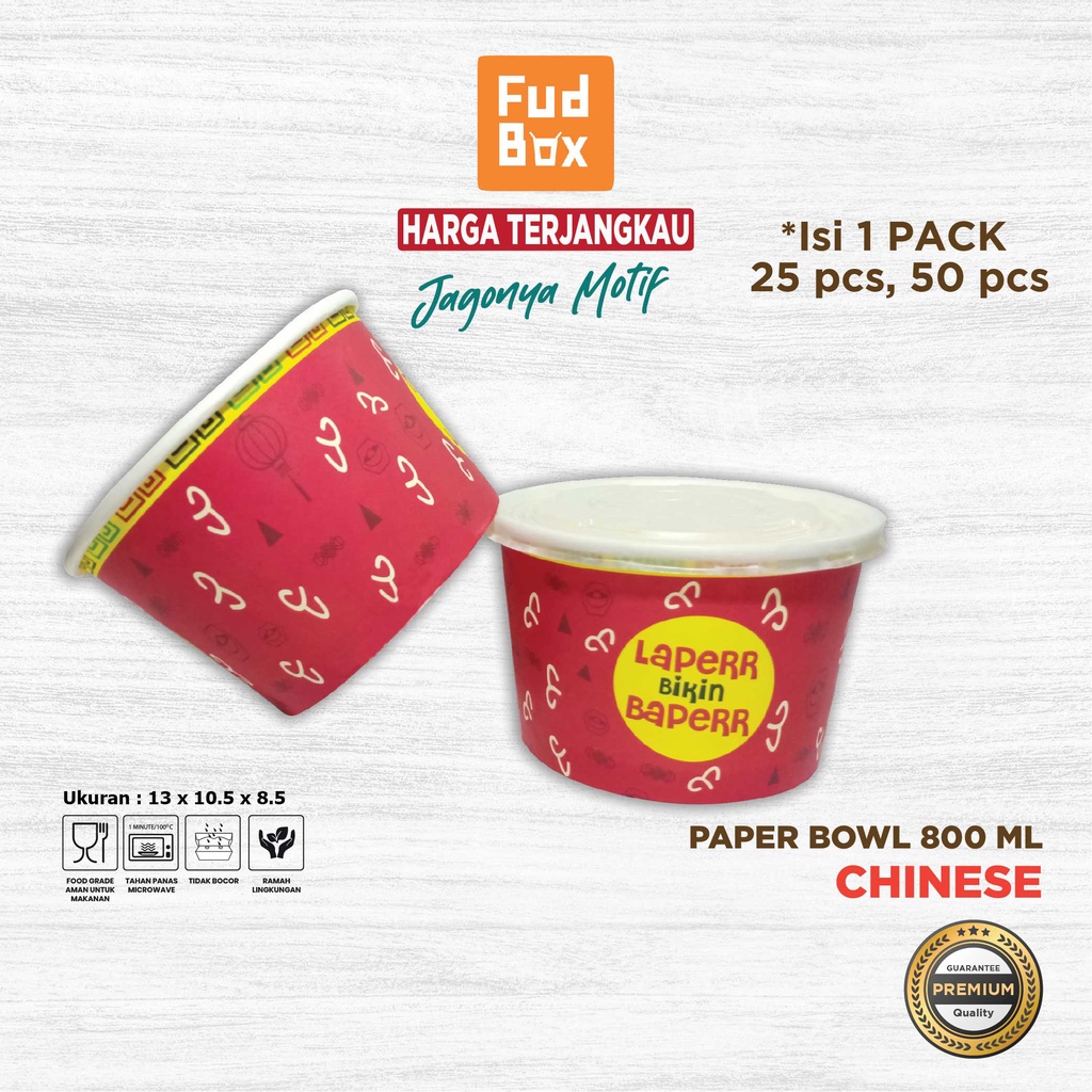 Jual Paper Rice Bowl 800 ml | Paper Bowl Mangkok Kertas 800 ml Motif ...