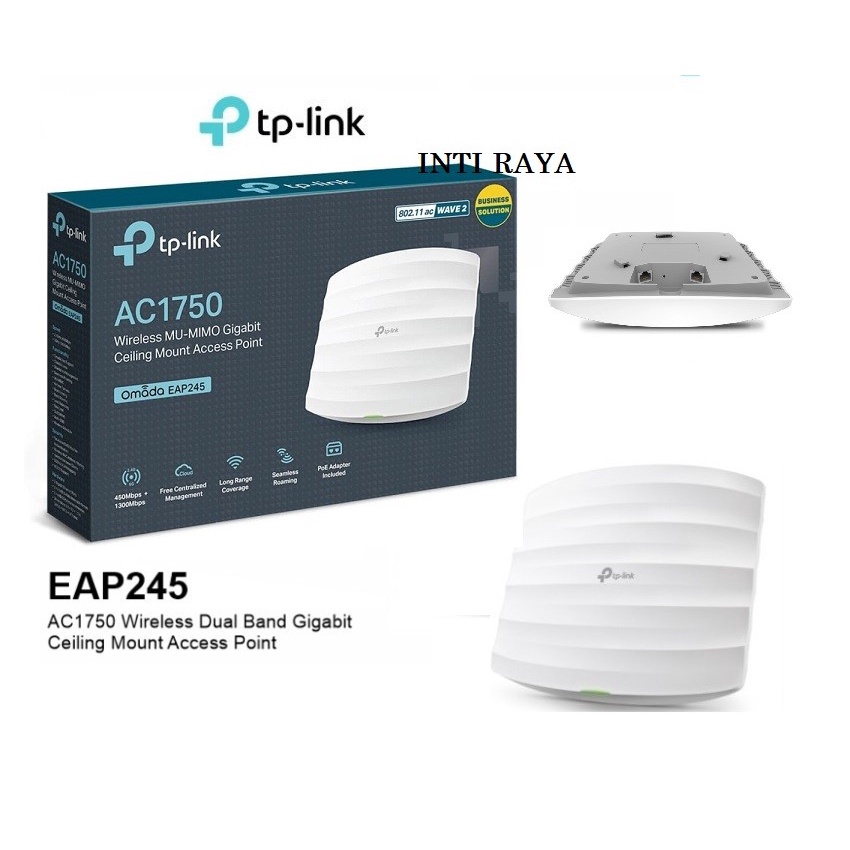 Jual TPLINK EAP245 AC1750 Wireless Dual Band Gigabit Ceiling Mount AP ...
