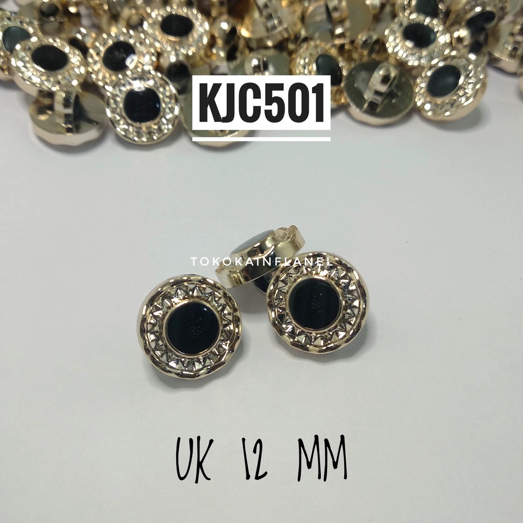 Jual Kancing Jamur Bulat Hitam Datar Pinggiran Ukir Uk. 12mm KCJ501 ...