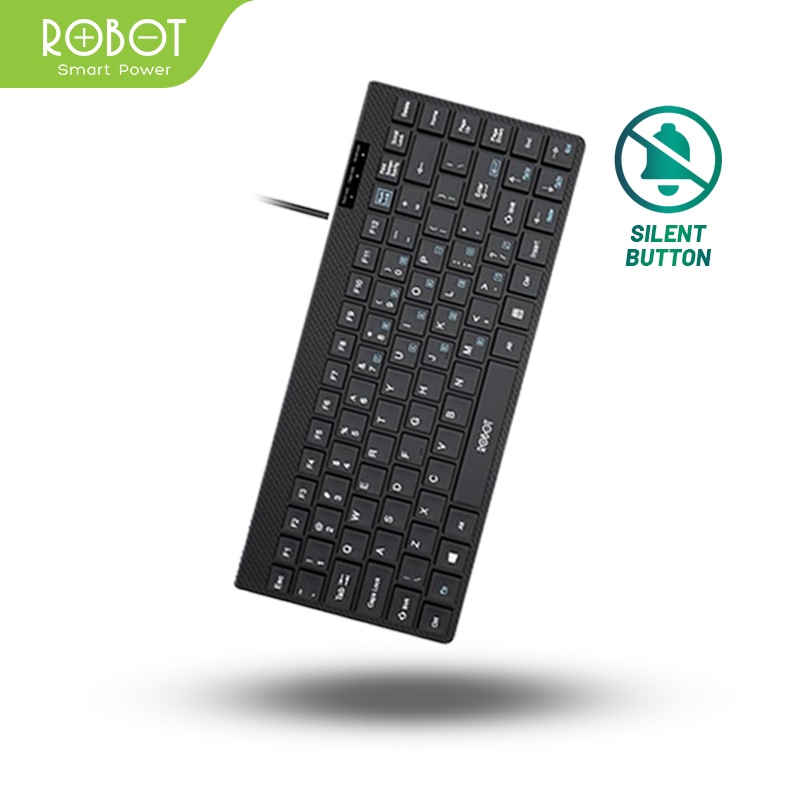 Jual ROBOT Portable Mini Wired Keyboard RK10 Ultra-Thin Garansi Resmi 1 ...