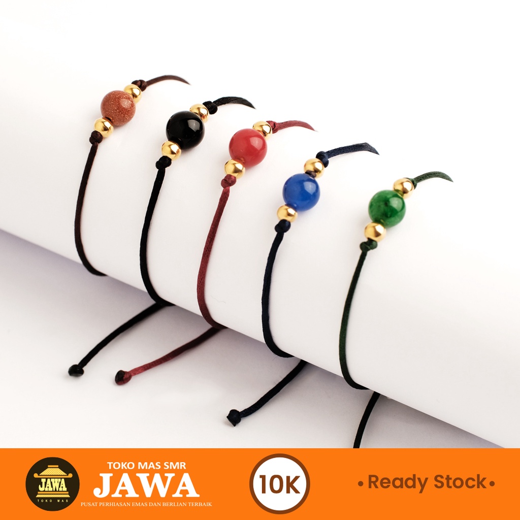 Jual Gelang Tali Emas Wanstone Kadar 10k Toko Mas Jawa | Shopee Indonesia