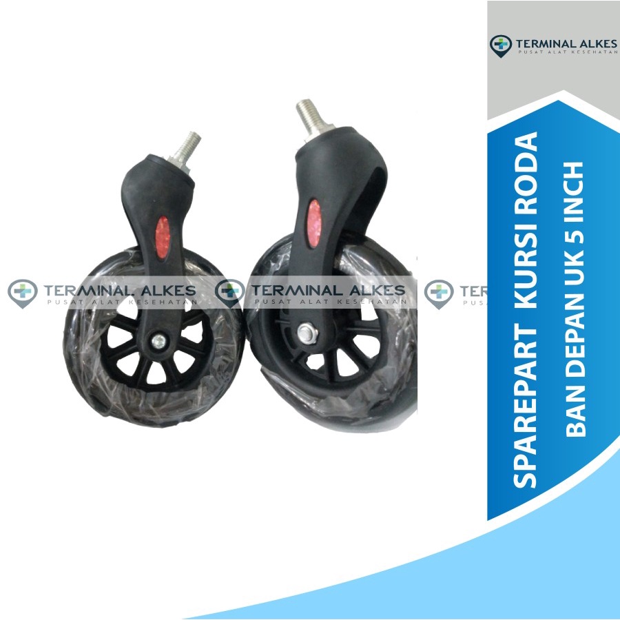 Jual SPAREPART KURSI RODA / BAN DEPAN UK 5 INCH | Shopee Indonesia