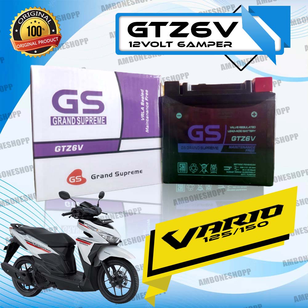 Jual AKI MOTOR SATRIA FU. VARIO 125 & 150. NMAX. GS 12V6AH | Shopee Indonesia