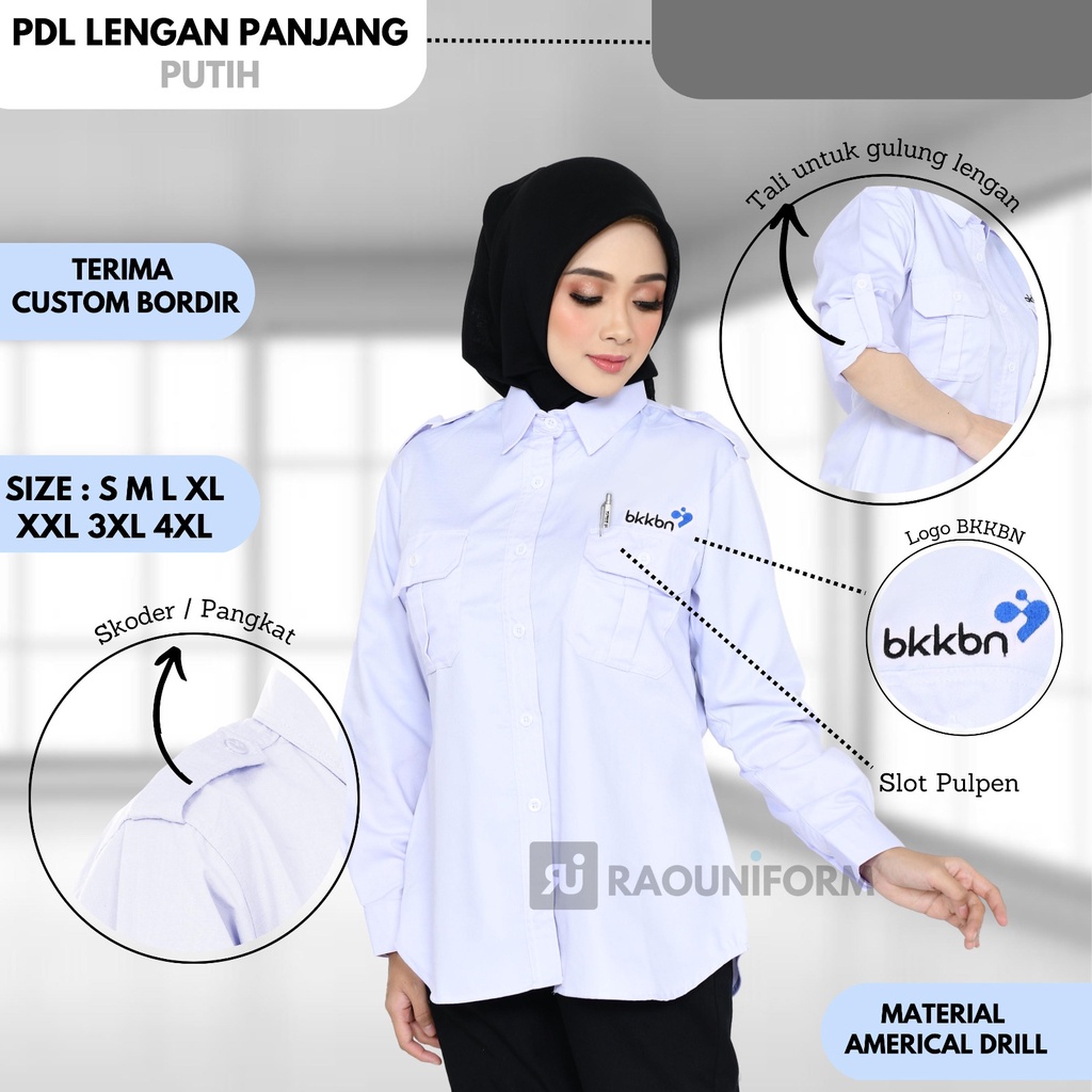 Jual SERAGAM BKKBN-Baju BKKBN Pria/Baju Kerja BKKBN/Seragam Kerja Wanita/Kemeja Kerja Lapangan ...