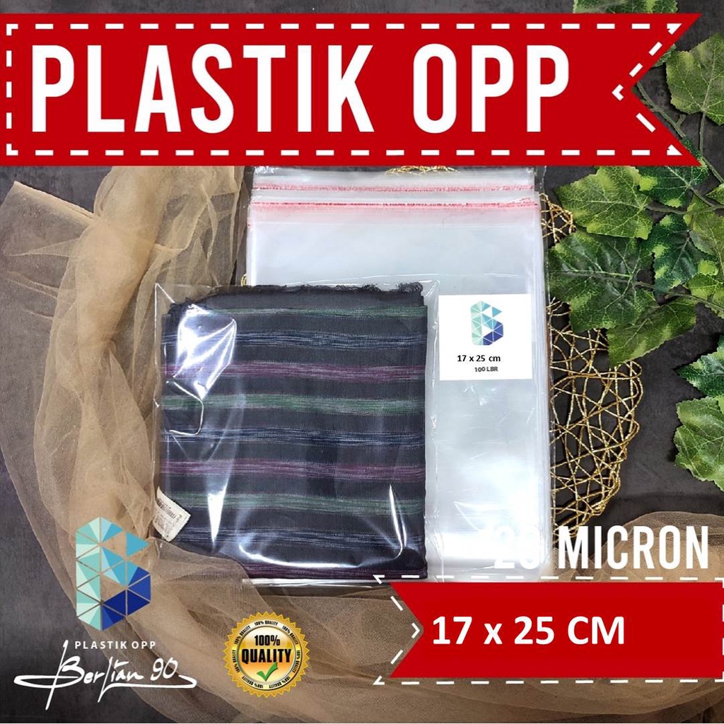Jual Plastik OPP 17 X 25 CM 18 MIC 100LBR Lem Atau Seal / Plastik Kemasan Buku Undangan Baju ...