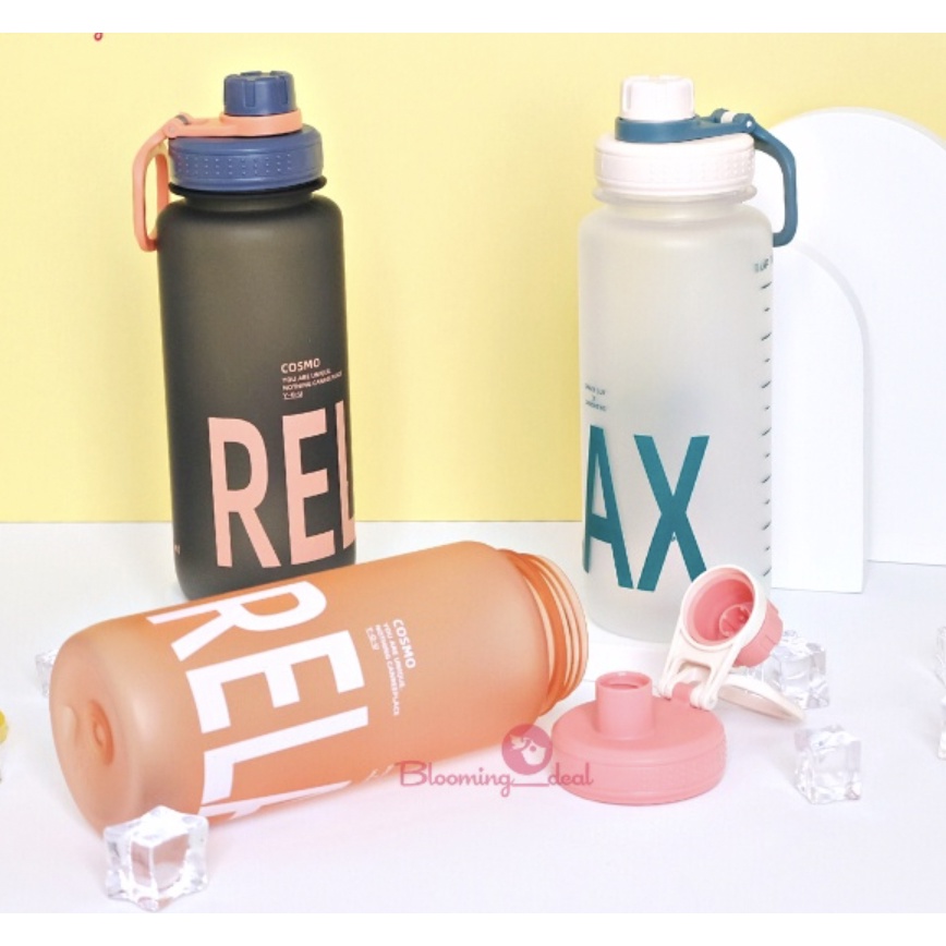 Jual Botol Minum RELAX Sport Doff 1 Liter / Botol Minum Plastik 1000 ml BPA FREE (HX575 ...