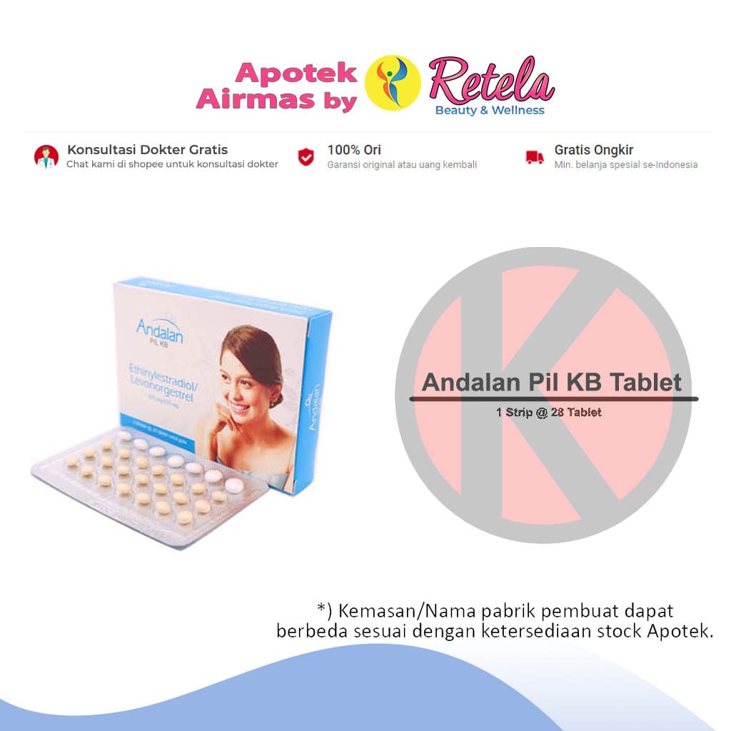 Jual ANDALAN PIL KB 1 STRIP 28 TABLET | Shopee Indonesia