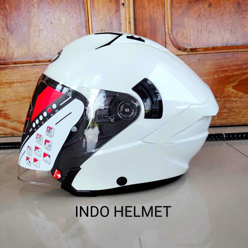 Jual HELM KYT NFJ PLAIN WHITE ONGKIR 2KG ORI KYT NFJ GRATIS BUBLE WRAP ...
