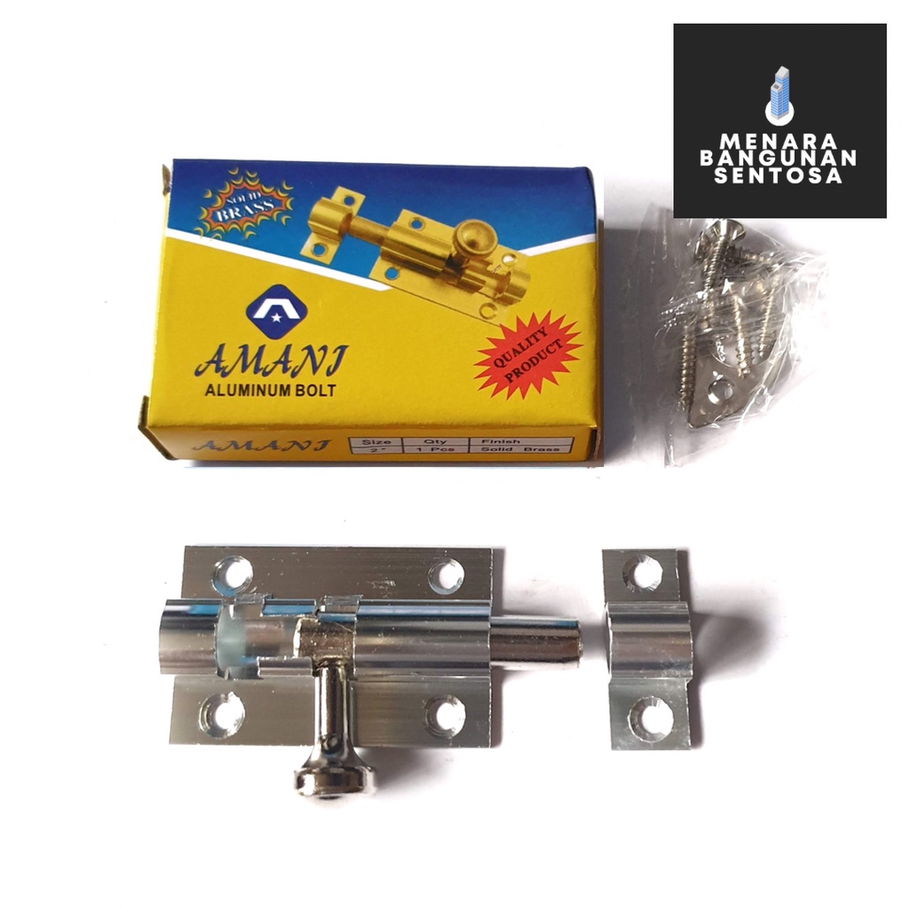 Jual Grendel Aluminium 2" Inch - Gerendel Selot Pintu Jendela 2 In ...