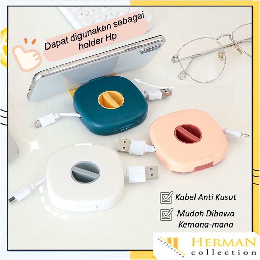Jual HC Kotak Penyimpanan Kabel Data Plus Docking Handphone Tempat ...