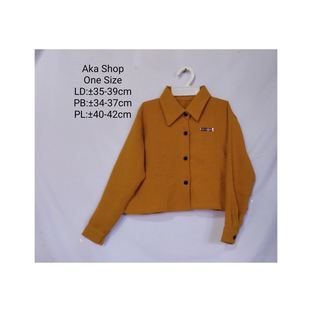 Jual KEMEJA CROP TOP ANAK CRINKLE BY AKA SHOP BA-04 | Shopee Indonesia