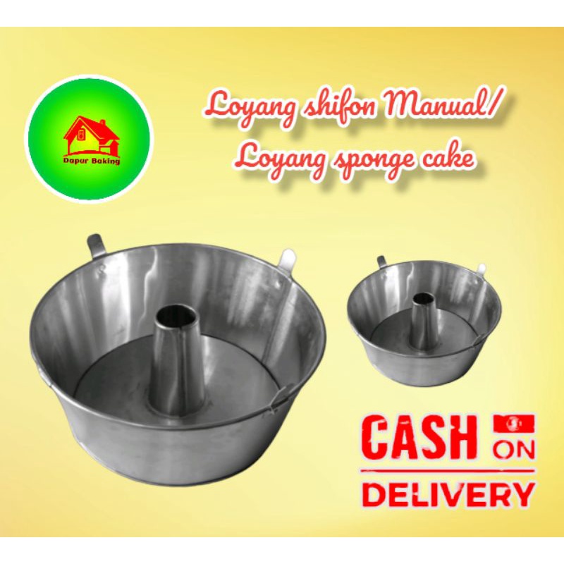 Jual loyang shipon manual / loyang chifon cake / loyang sponge cake ...