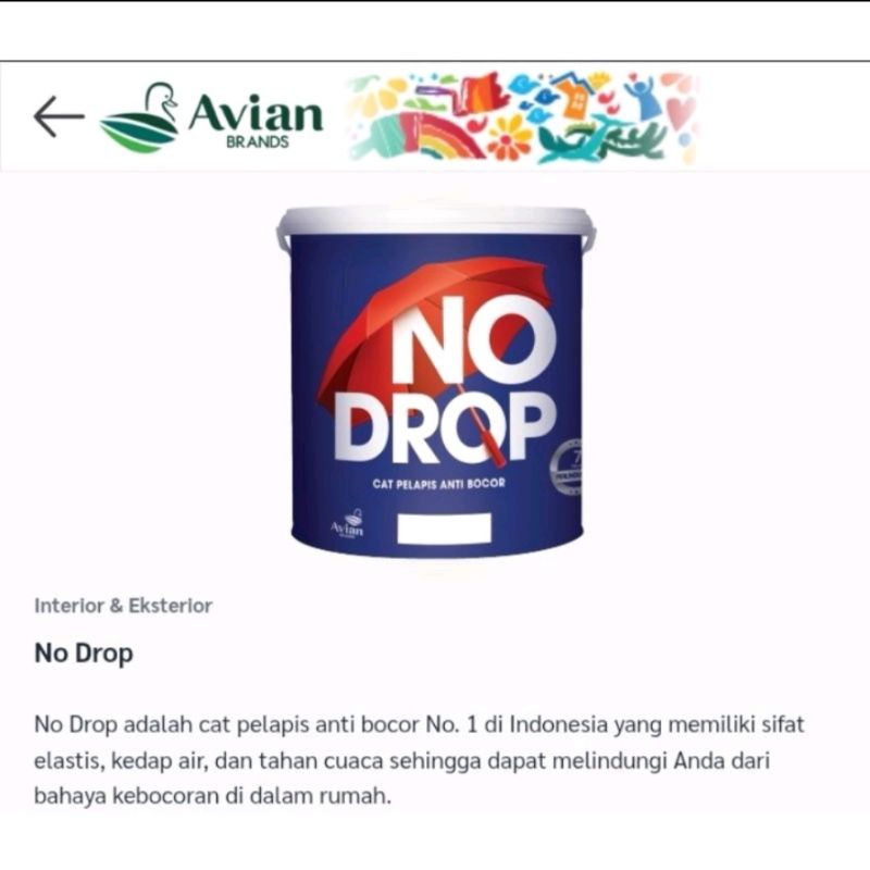 Jual Cat No Drop 1 kg | Shopee Indonesia