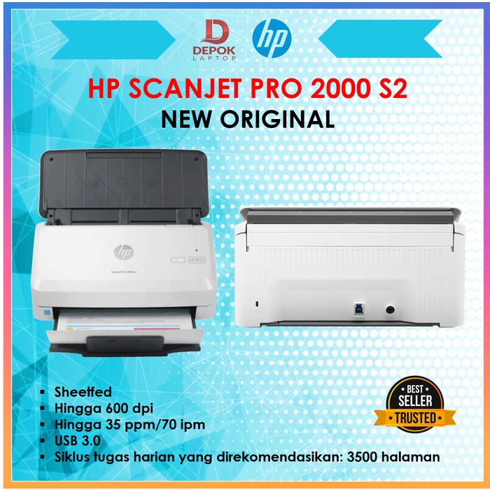 Jual HP SCANJET PRO 2000 S2 Sheet-feed Scanner NEW ORIGINAL | Shopee ...