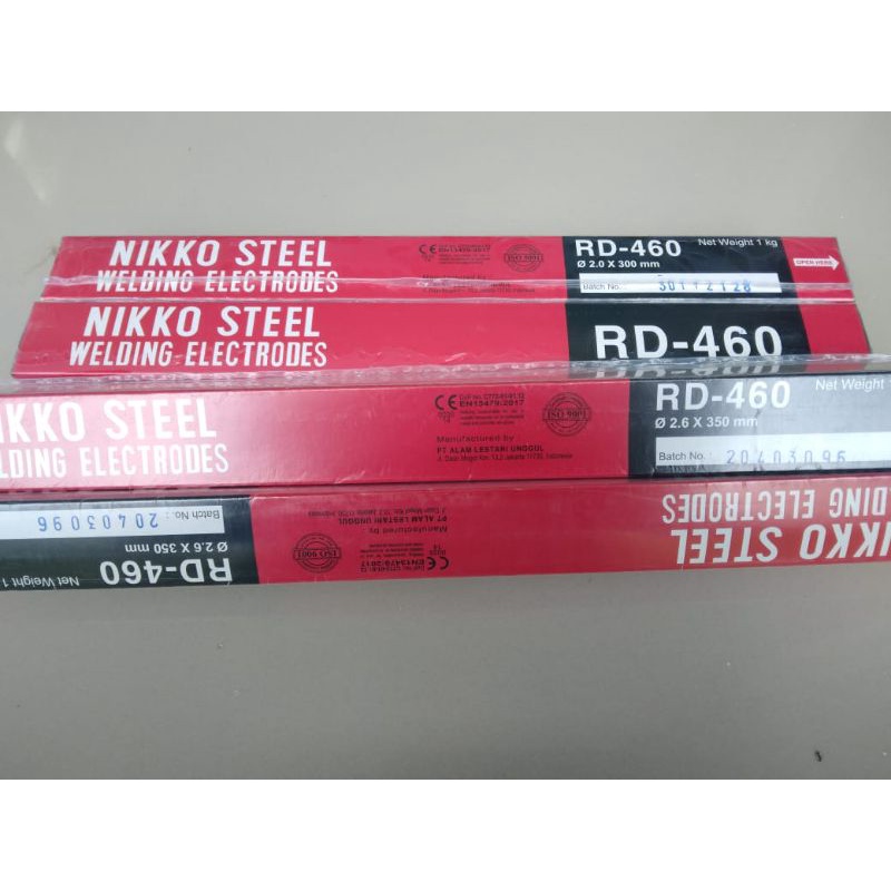 Jual kawat las nikko steel Rd 460 2,6mm x 350mm - kawat las listrik kemasan 1 kg | Shopee Indonesia
