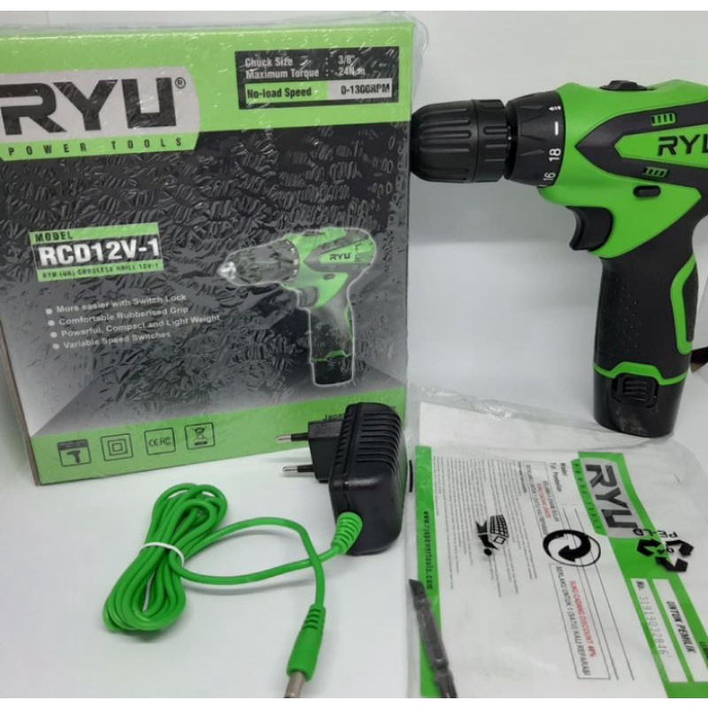 Jual RYU RCD12V-1 Cordless Drill/ Bor Baterai Besi | Shopee Indonesia