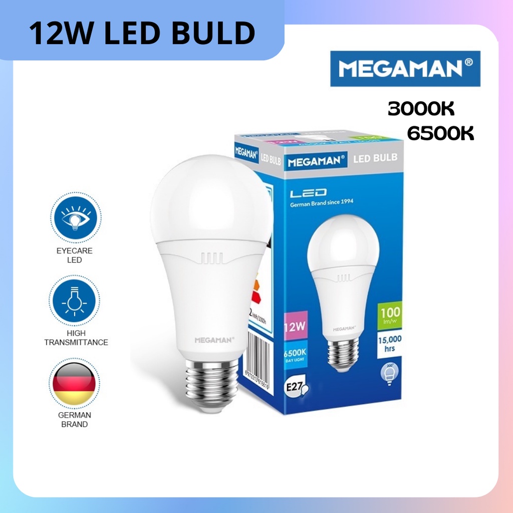 Jual Megaman Lampu Bohlam LED YTA60Z2 12W 3000K / 6500K | Shopee Indonesia