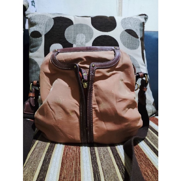 Jual TAS NILON KAIN GRADASI SEMI KULIT LEMBUT BRAND PRELOVED MUAT ...