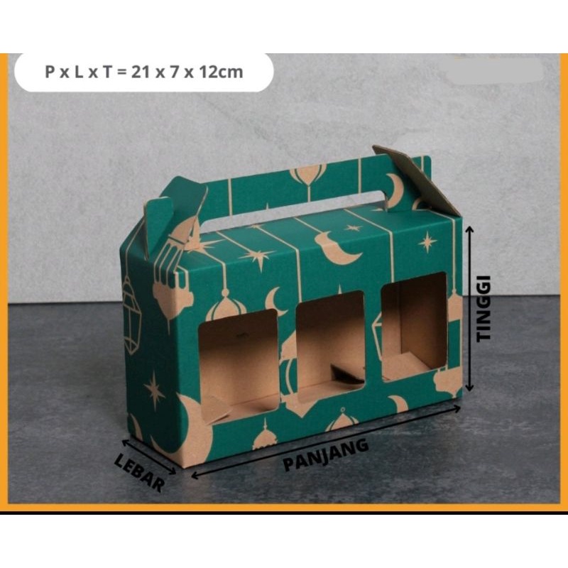 Jual Green Box Lebaran 2 jar 250ml kaca Box lebaran 3 jar 250ml Box ...