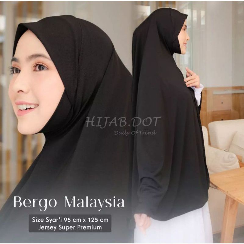 Jual bergo Malaysia jumbo jilbab dagu Malaysia Jersey jumbo | Shopee Indonesia