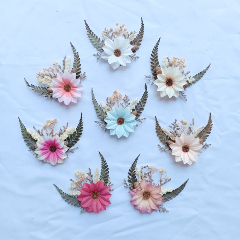 Jual RANGKAIAN BUNGA ARTIFICIAL MIX DRIED GARBERA | Shopee Indonesia