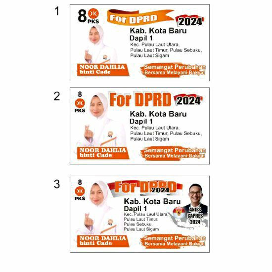 Jual Stiker CALEG PKS Rp.150. Ukuran 5 x10 cm. Minimal order 6000pcs ...