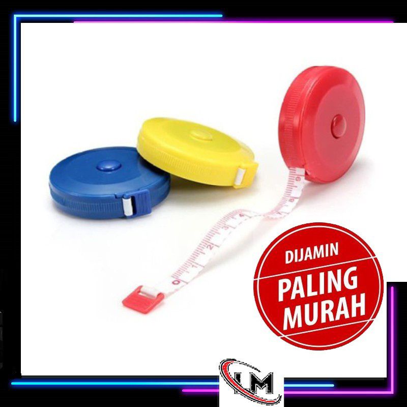 Jual Meteran Mini Gulung/Biasa ukuran Putar 150 cm Pengukur Baju ...
