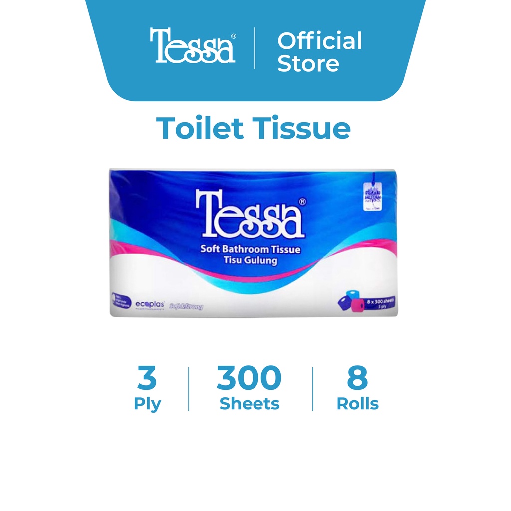 Jual Tessa Toilet Tissue (8 Rolls x 300 sheets) | Shopee Indonesia