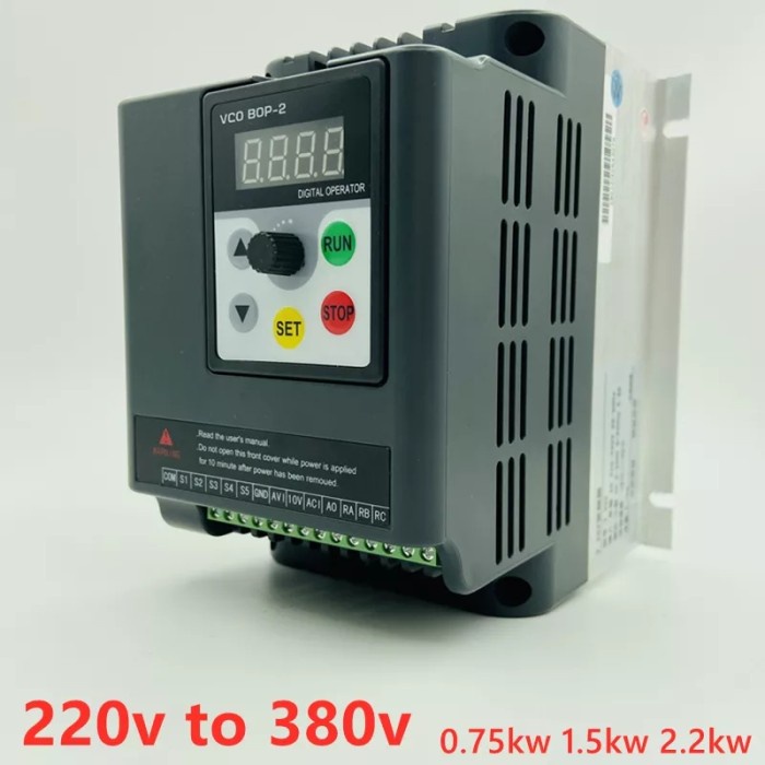 Jual Terlaris Inverter 1 Phase 220V / 3 Phase 380V 0,75Kw 1,5Kw 2,2Kw ...
