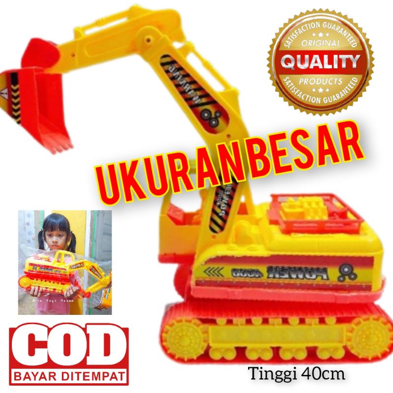 Jual Mainan mobil Beko Kuning Orange / bego exavator Truk Traktor ...