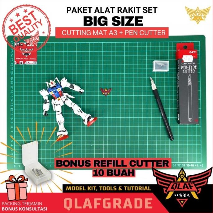 Jual Cutting Mat A3 + Pen Cutter + Alas Potong Gundam Paket Set + Hemat ...