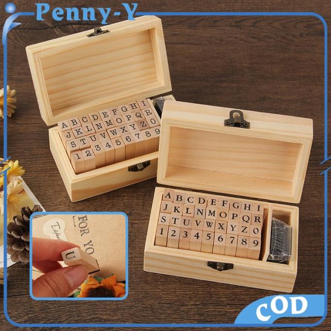 Jual Alphabet Stamp Set Stempel Huruf Alfabet Stempel Cap Kayu Karet ...