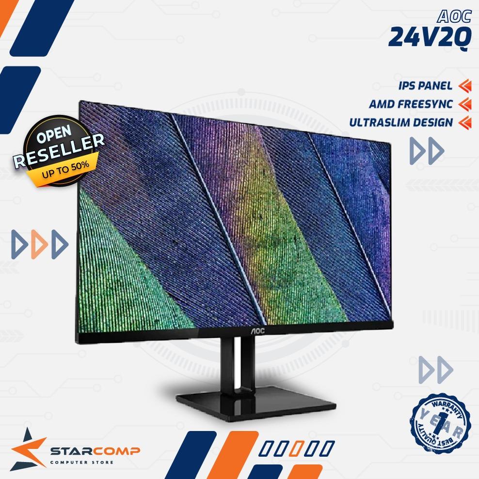 Jual Monitor AOC 24V2Q 24"Inc 1920x1080 IPS 75Hz HDMI DP AMD FreeSync ...