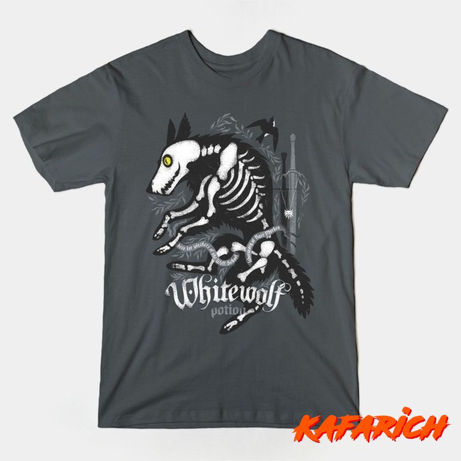 Jual Kaos Custom Popular White Wolf Potion Skeleton The Witcher Video ...