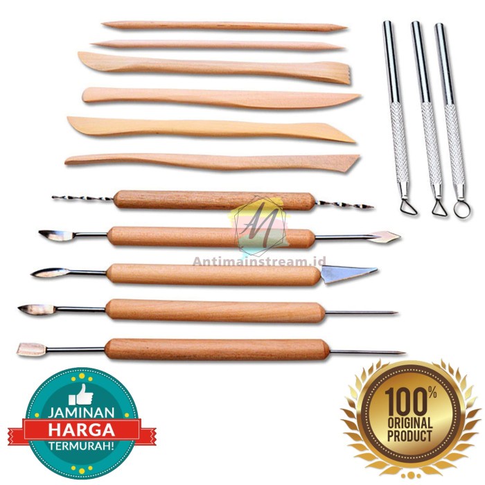 Jual 14 Set Pisau Ukir Pahat Kayu, Clay, Tanah Liat, Besi Bonus Pouch ...