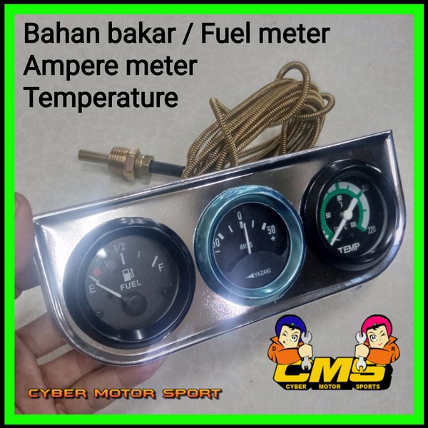 Jual Gauge Indikator Mobil Fuel Meter Bahan Bakar . Water Temp Plus ...