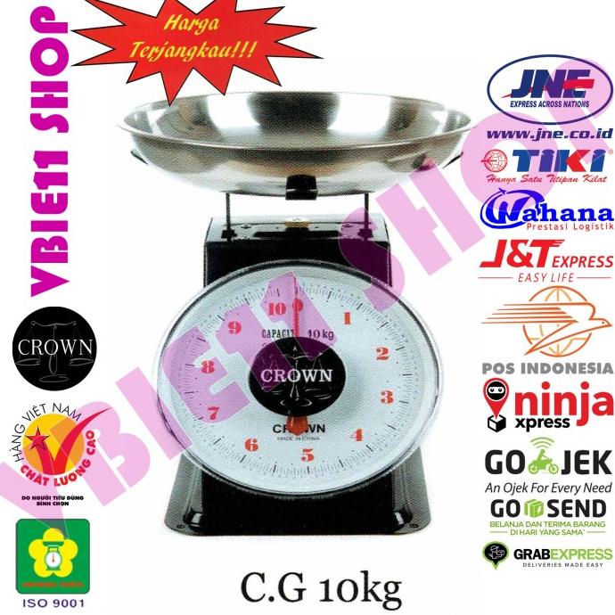 Jual Timbangan Jarum/Duduk/Laundry/Buah/Sayur/Barang/Kargo Crown C.G 10kg | Shopee Indonesia
