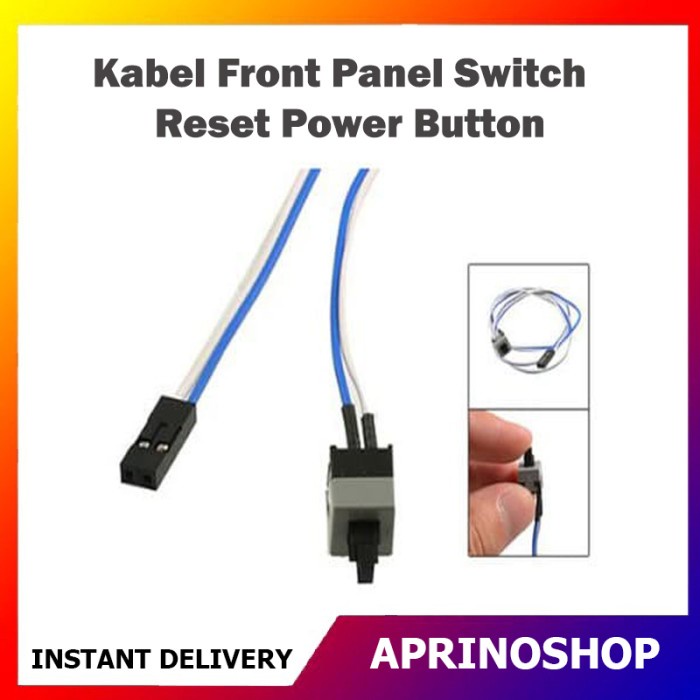Jual Kabel Front Panel Switch Reset Power Button for PC CPU Mainboard ...