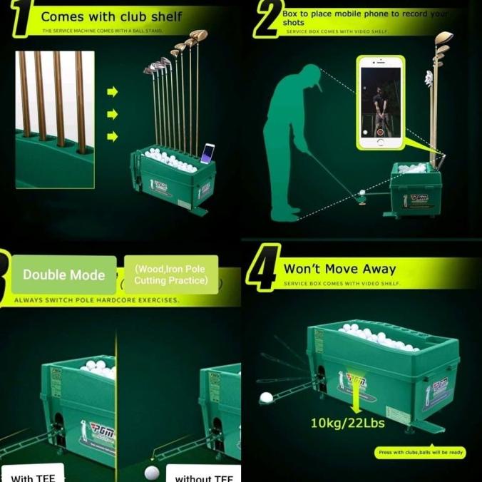 Jual Semi Automatic Golf Ball Dispenser Tempat Bola Golf Latihan ...