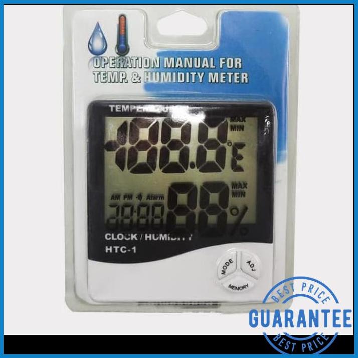 Jual HYGROMETER TERMOMETER HTC 1 ALAT PENGUKUR SUHU RUANGAN DIGITAL LCD ...