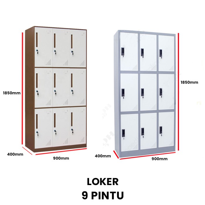 Jual Loker Besi - Lemari Locker Besi - 4Pintu 1Baris, Abu-Abu | Shopee ...