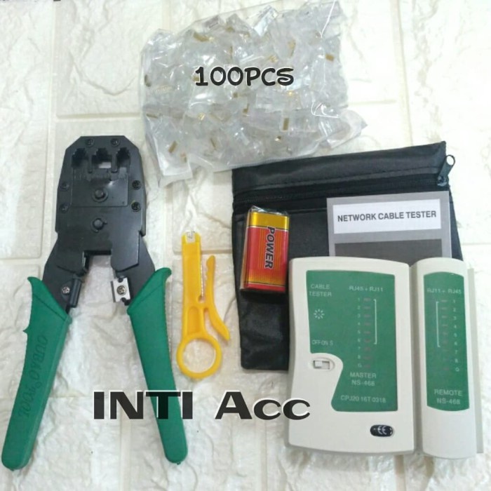 Jual Paket 3 in 1 Tang Crimping Tool Rj45 LAN Tester Konektor RJ45 ...